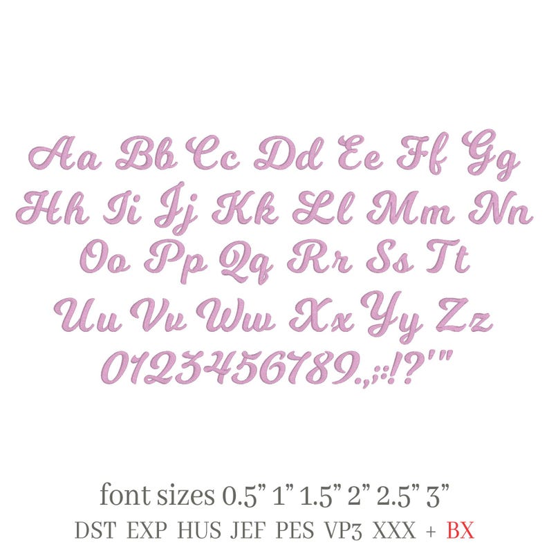 Milkshake Embroidery Font Alphabet Machine Embroidery Design BX Format ...