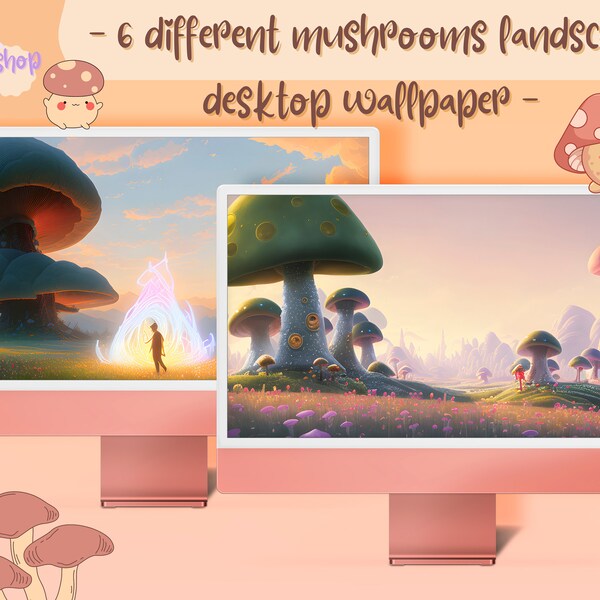 Desktop Wallpaper Mushrooms - Etsy