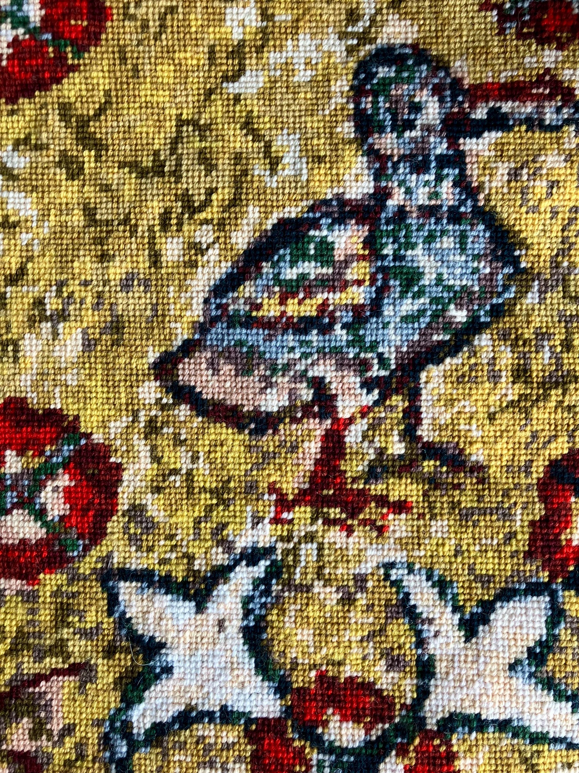 Mosaic Duck, Quail, Pigeon Needlepoint Tapestry Printed Canvas Kit - Etsy