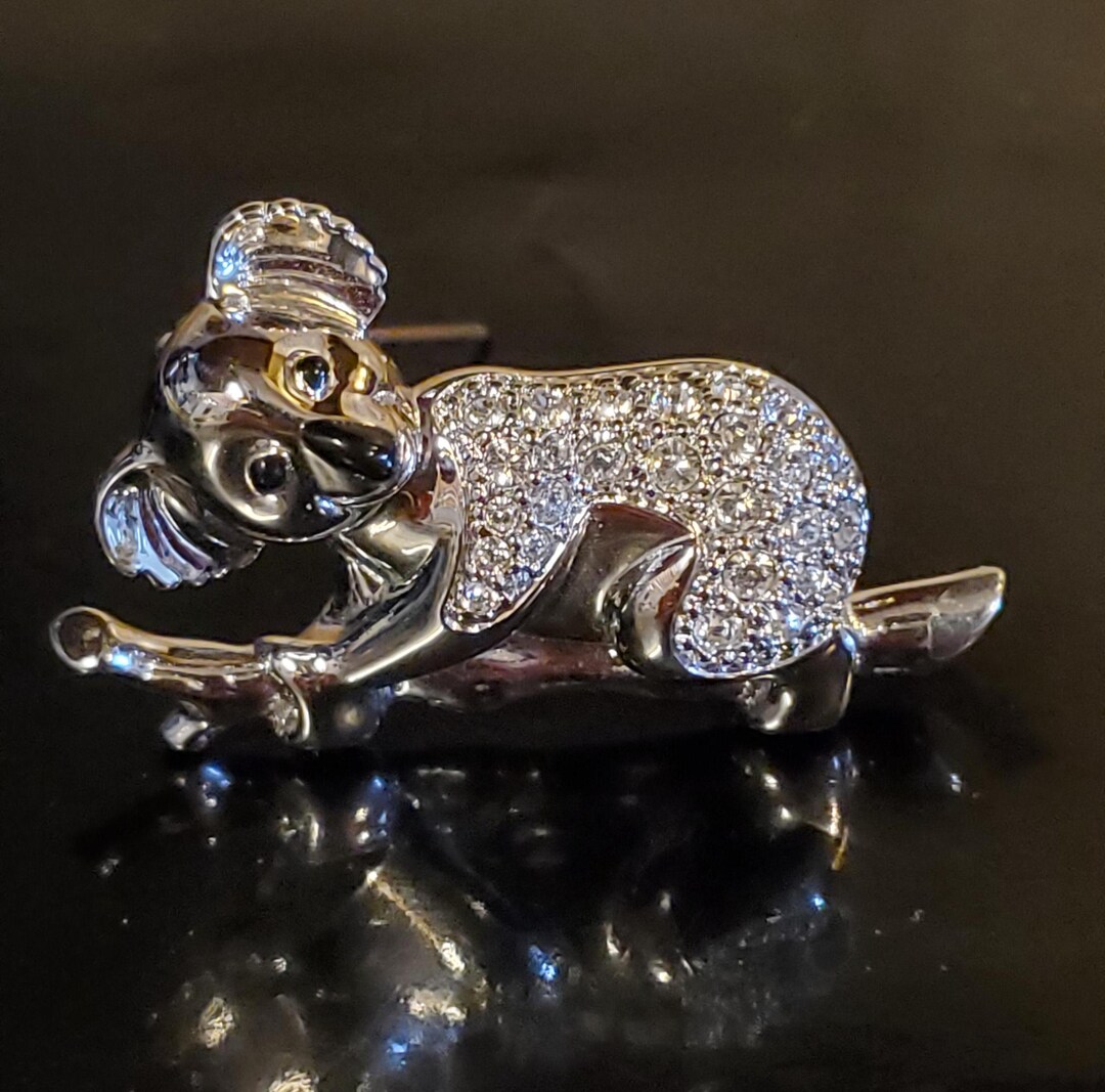 Swarovski Koala Brooch: Pave Crystal Eucalyptus Pin - Etsy
