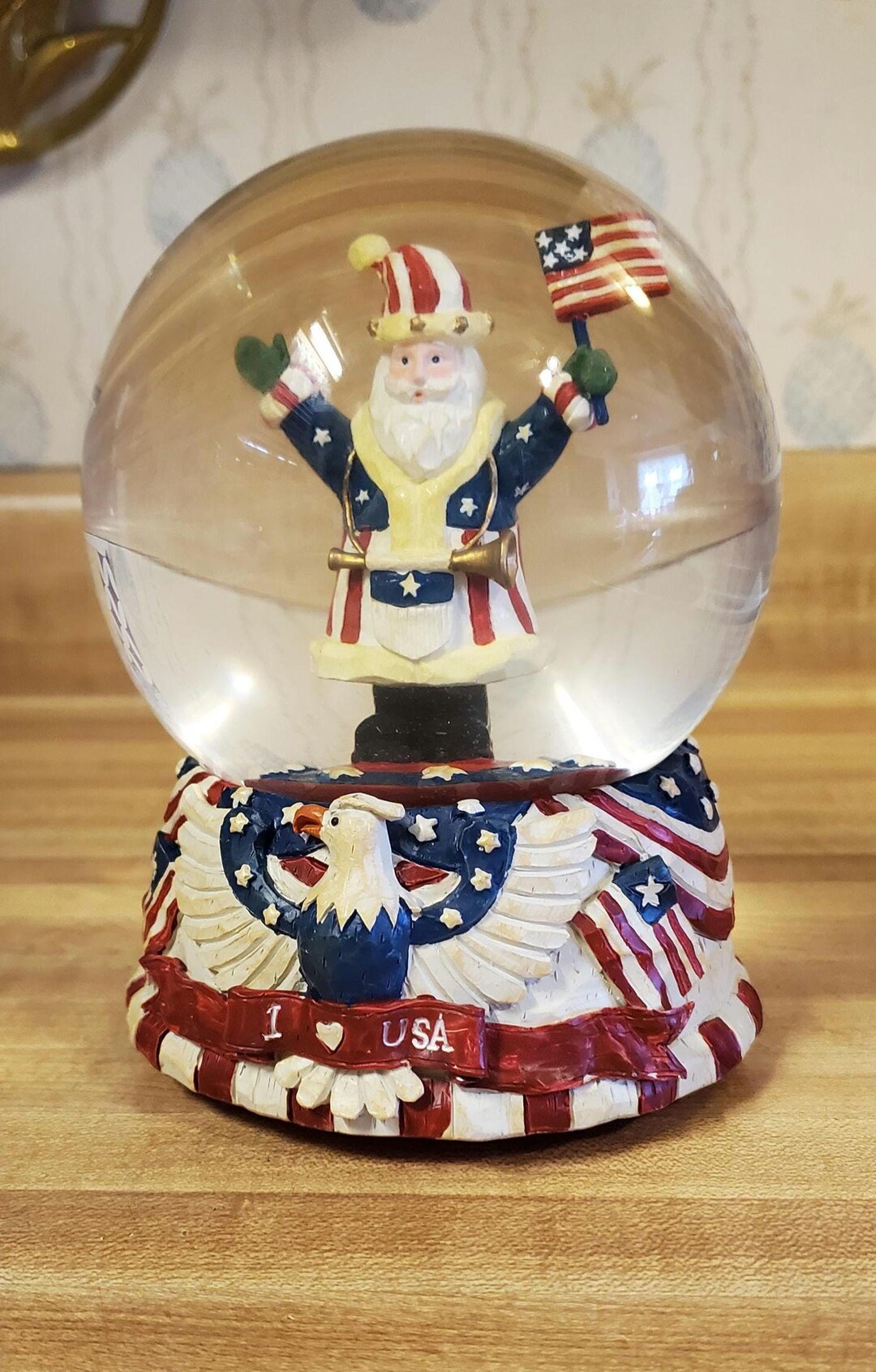 Uncle Sam Santa Patriotic Snow Globe - Etsy