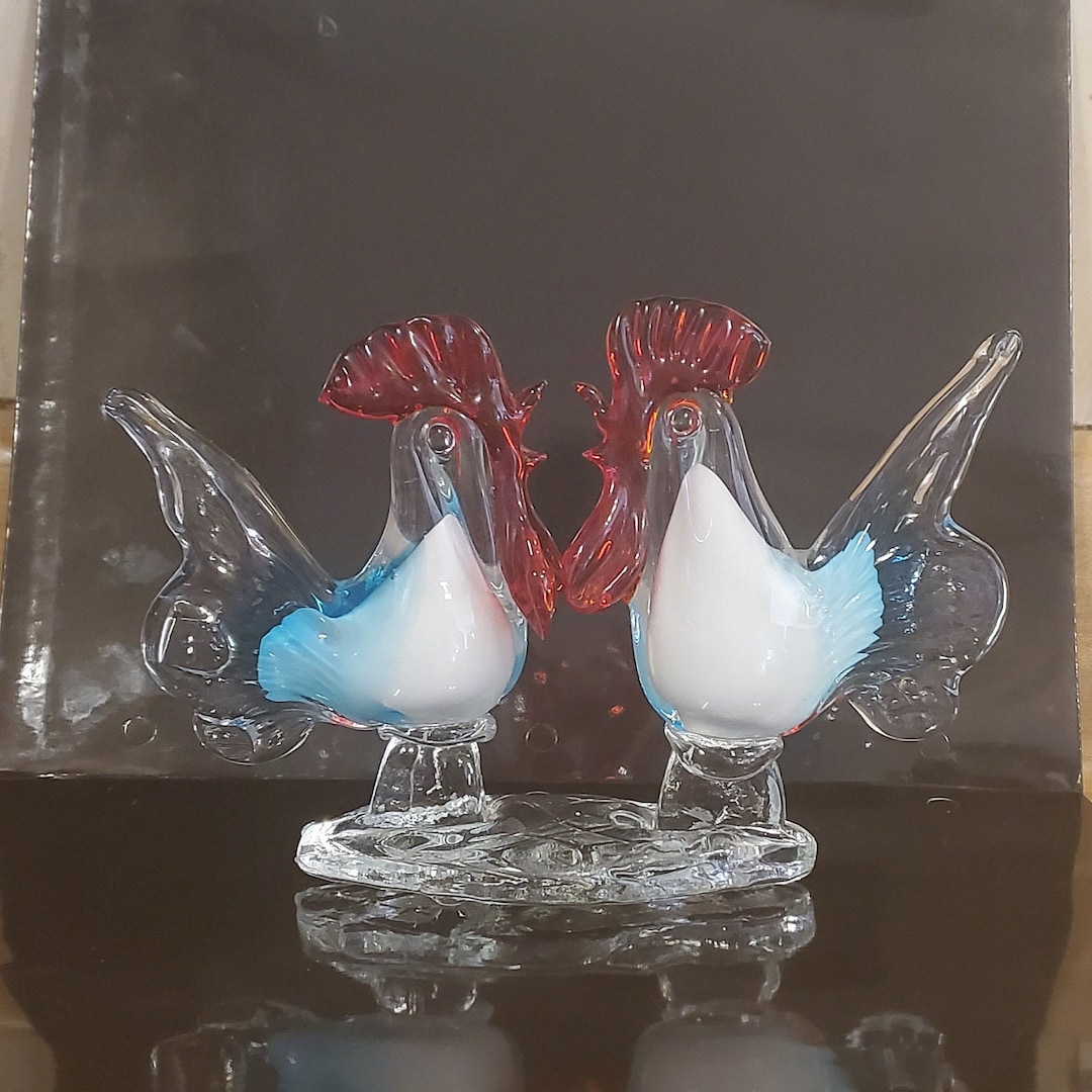 Art Glass Roosters - Etsy