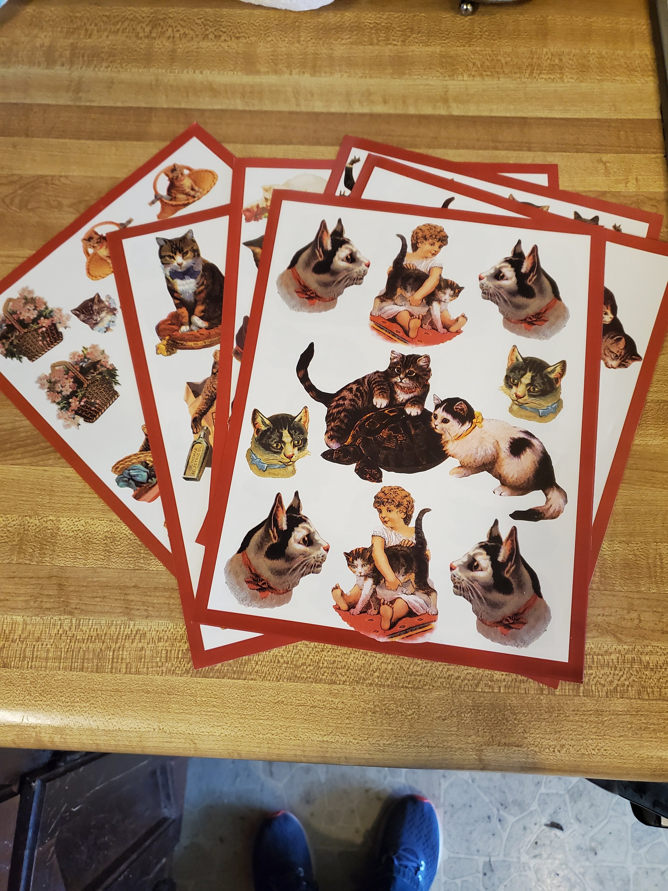 Victorian Decoupage Cats - Etsy
