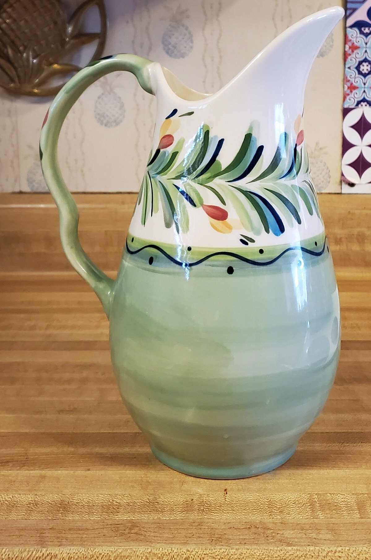 Gail Pittman Hand Painted Water Pitcher - Etsy