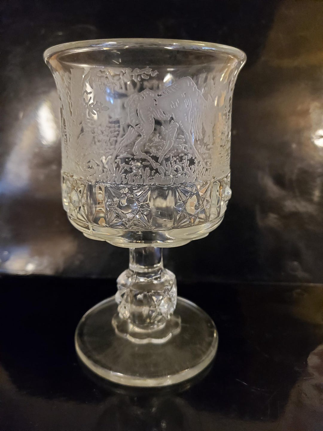 L.G. Wright Daisy and Cube Goblet - Etsy