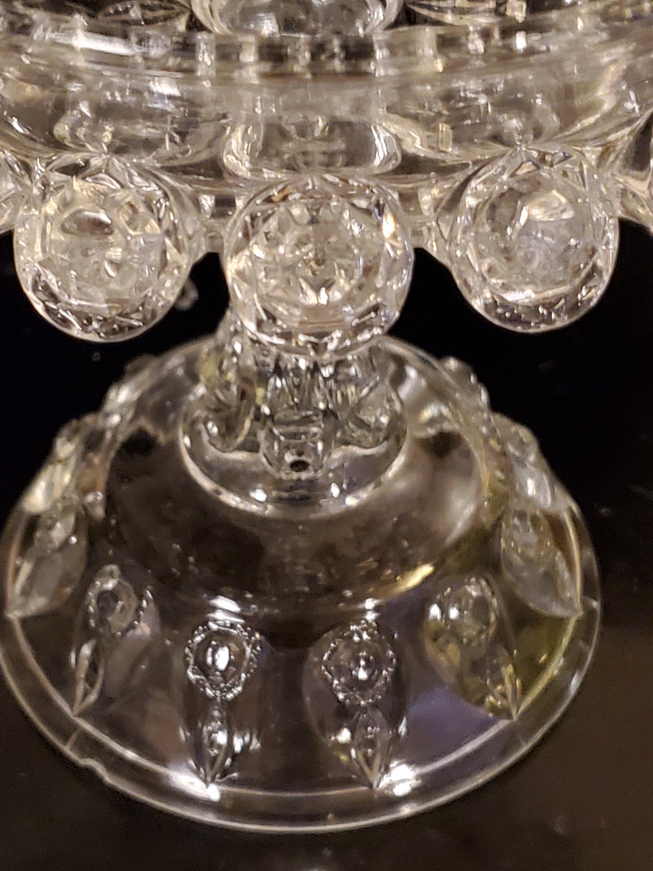 Small Pressed Glass Compote - Etsy