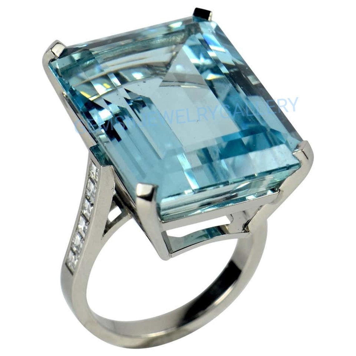 Very Large Natural Blue Topaz Ring Solid Silver 1520MM - Etsy