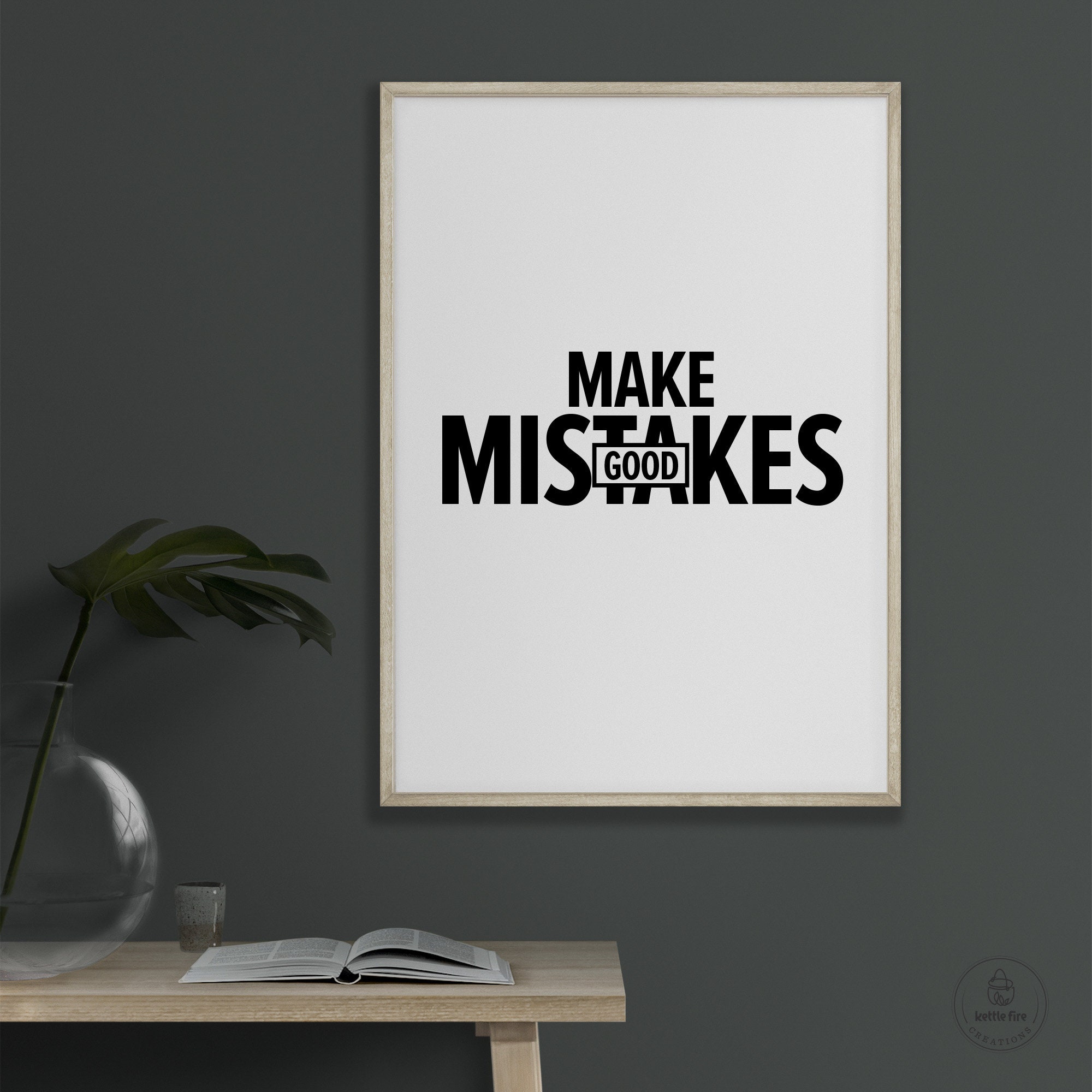 Make Good Mistakes Digital Print, Instant Download Art Print, Home ...