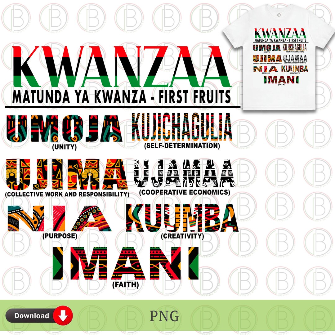 Kwanzaa 7 Principles, Kwanzaa Png Designs - Etsy