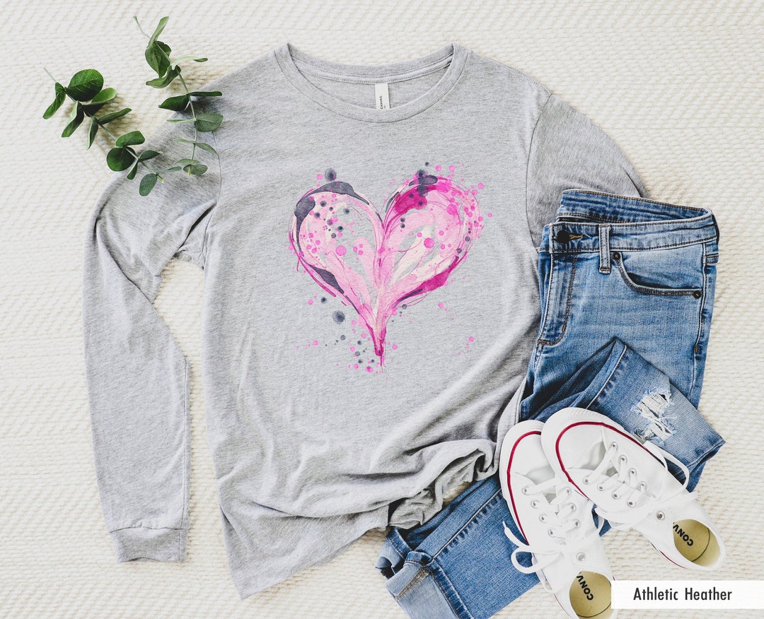 Valentines Day Long Sleeve, Love Long Sleeve, Valentines Day Shirts for Woman, Valentines Gift ...