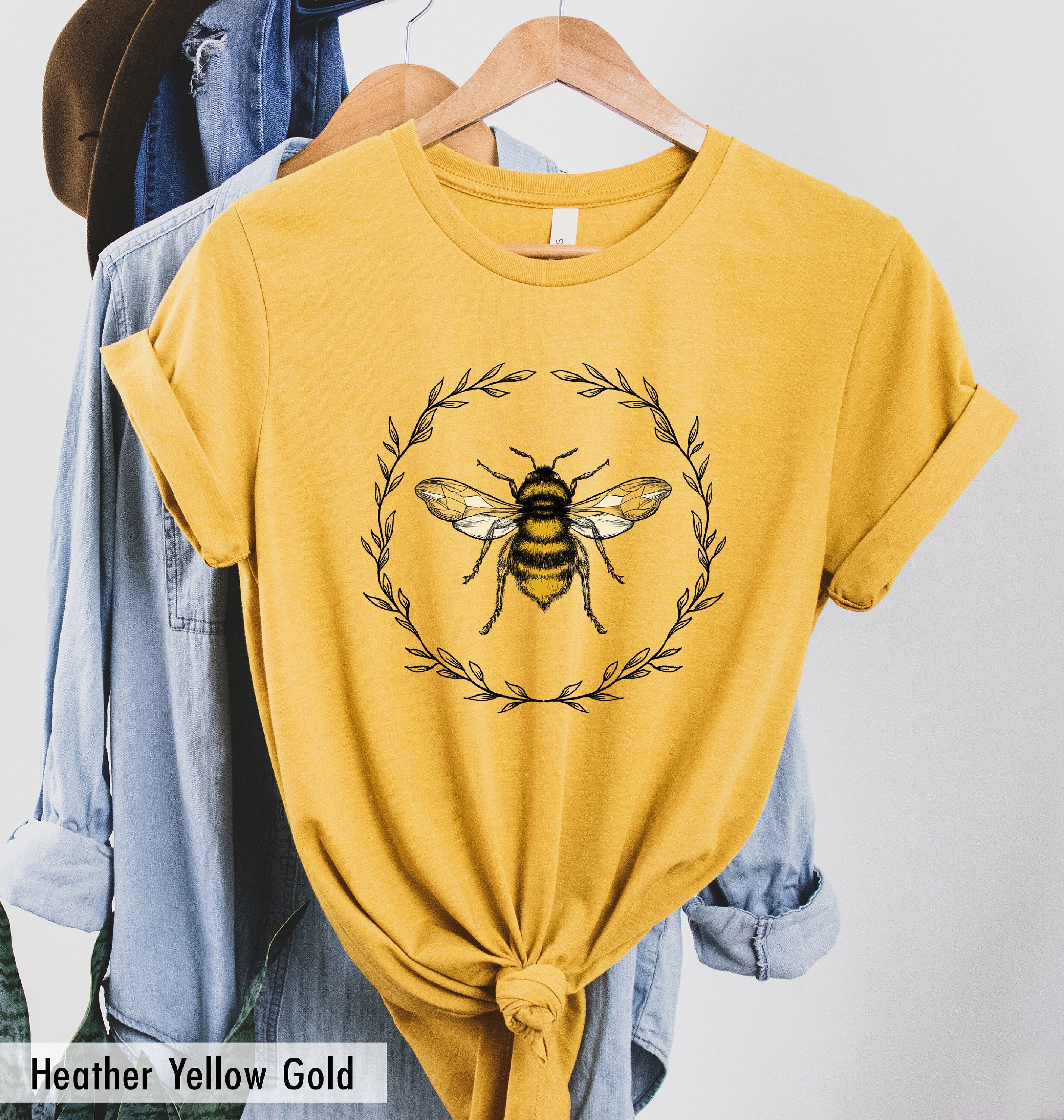 Bee Botanical Shirt, Bee T-shirt, Nature Shirt, Honey Bee Shirt, Gift ...