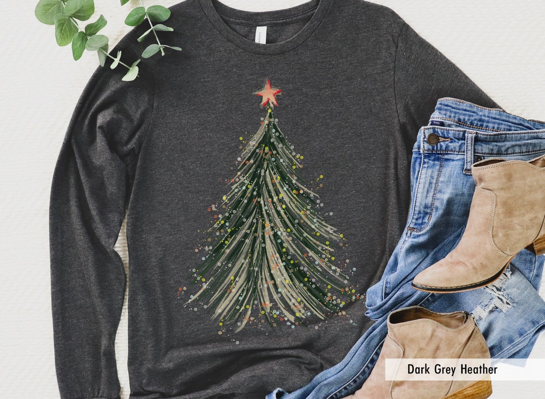 Christmas Lights Long Sleeve Shirts, Christmas Tree Shirts, Christmas ...