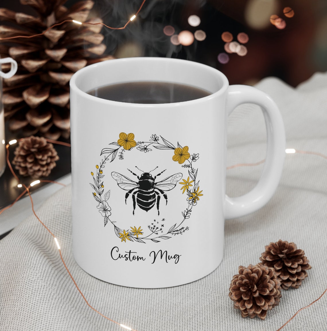 Personalized Name Bee Coffee Mug Custom Coffee Mug Honey Bee - Etsy