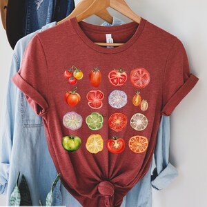Tomato Tshirt, Veggie Shirt, Cottagecore Shirt, Tomato Girl Tee, Foodie ...