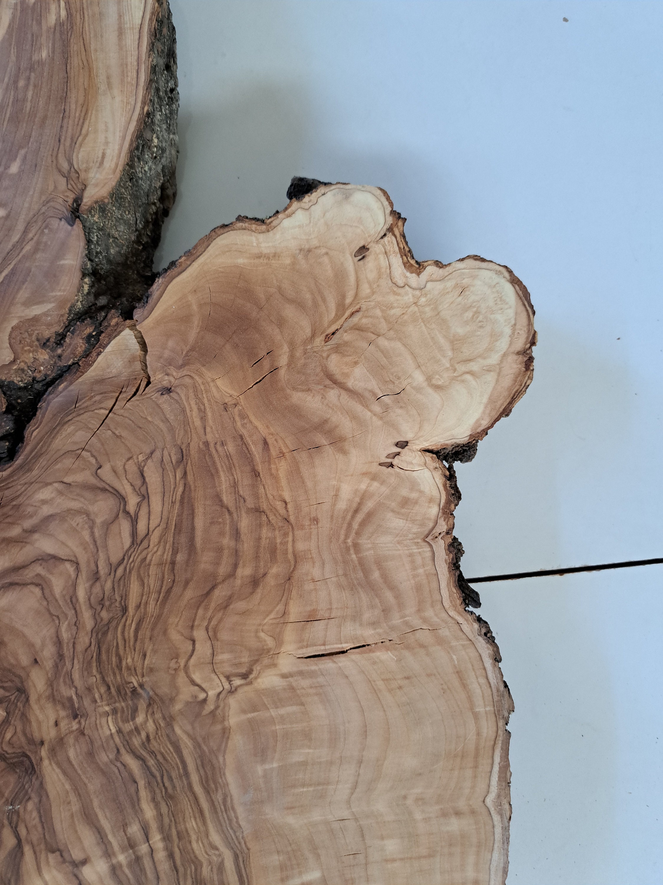 Unique Olive Live Edge Wood Slab Live Edge Olive Burl Hole Wood Slice ...