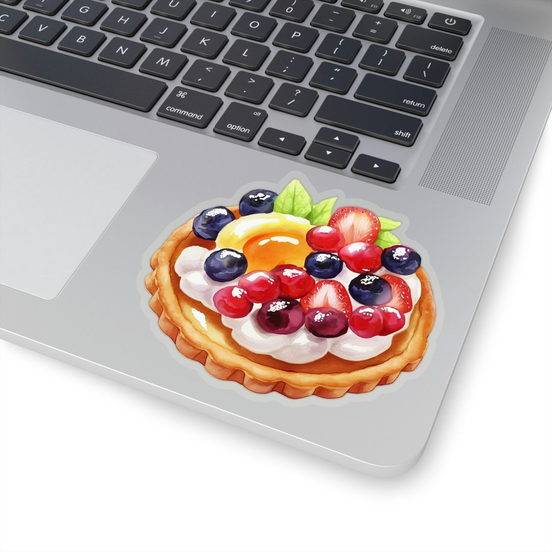Japanese Fruit Tart Sticker, Kawaii Dessert Decal, Sweet Pastry Art ...
