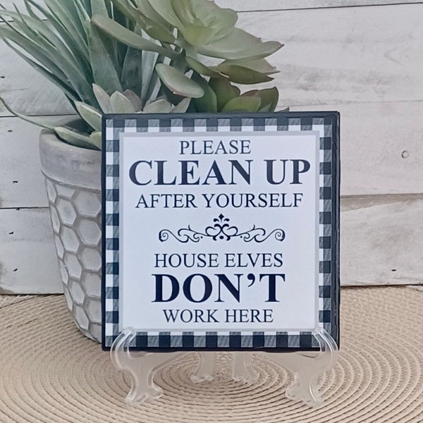 Clean up After Yourself Sign - Etsy