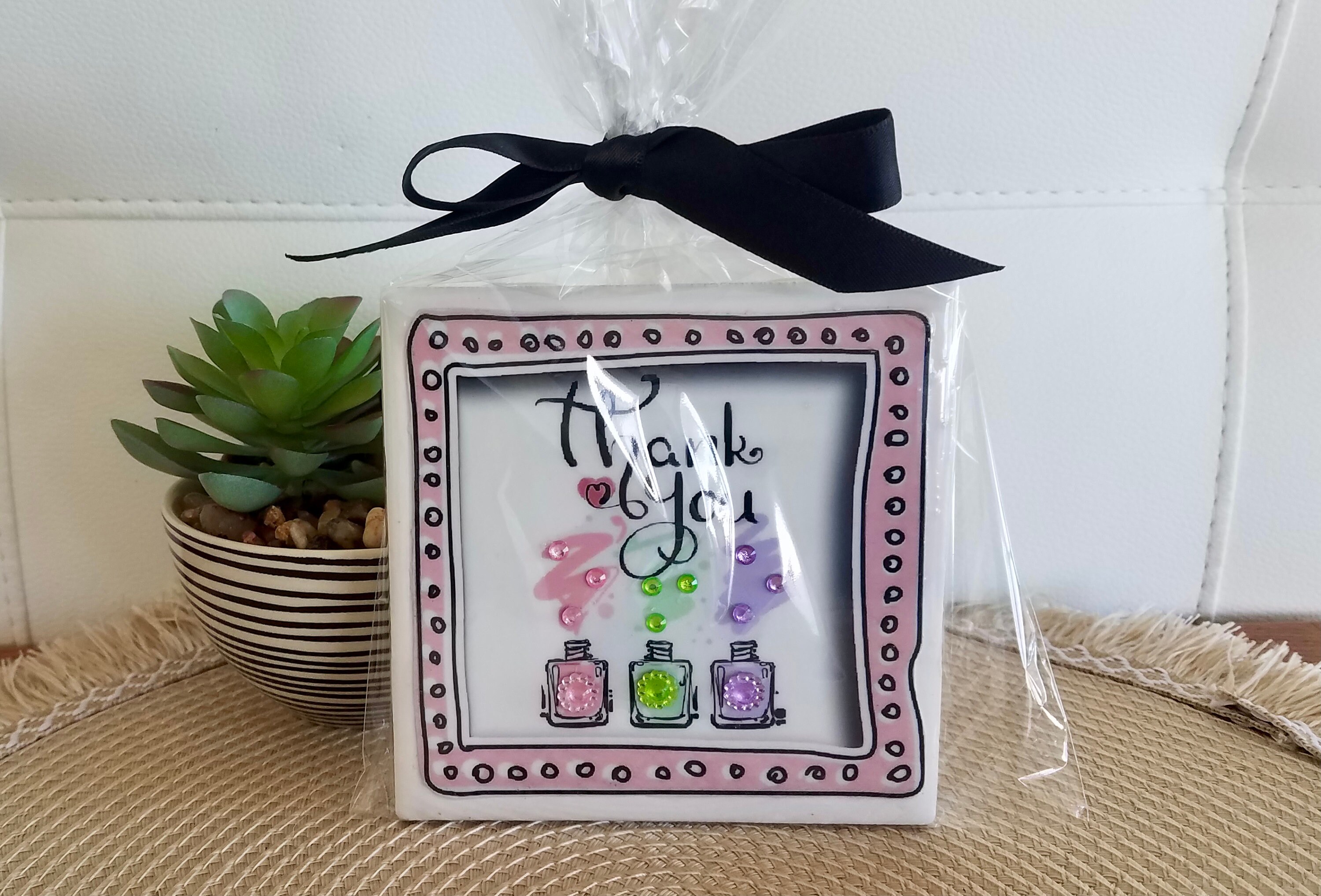 Thank You for Nail Tech / Manicurist. 4.25x4.25 Ceramic Tile Sign With ...