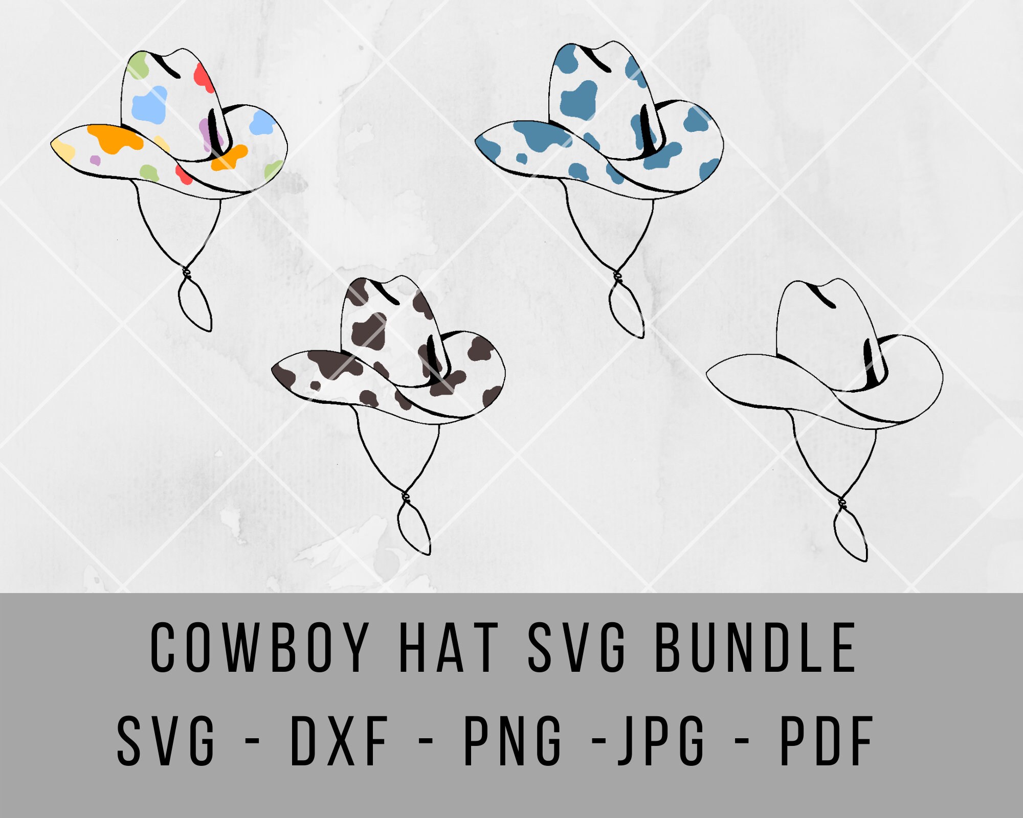 Sombrero de vaquero / sombrero de vaquero SVG clipart de - Etsy España
