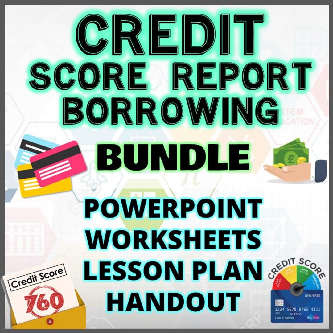 Credit Score & Borrowing Lesson Bundle: Teen Financial Literacy ...
