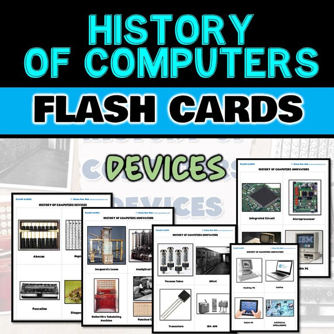 History of Computer Devices Flashcards: Educational Learning Aid (20 ...