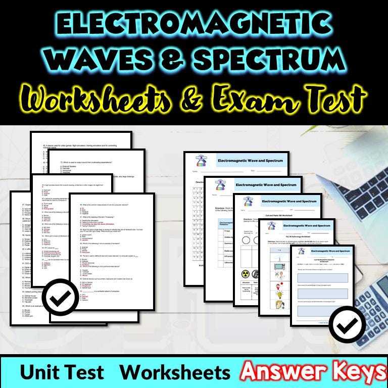 Electromagnetic Waves Worksheets: Physics STEM Resource (digital ...