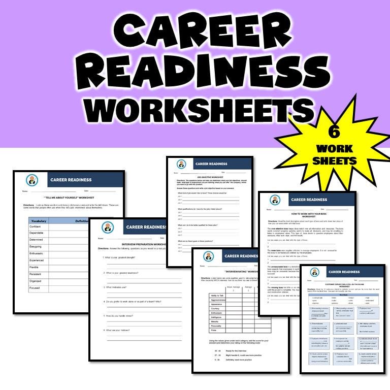 Career Readiness Lessons for Teens, Job Readiness Lessons, Career ...