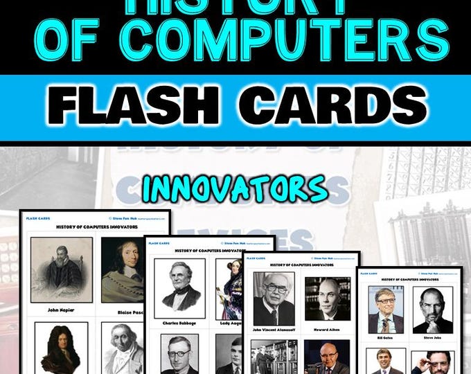 Computer History Flashcards: Inventors Study Aid (digital Download) - Etsy