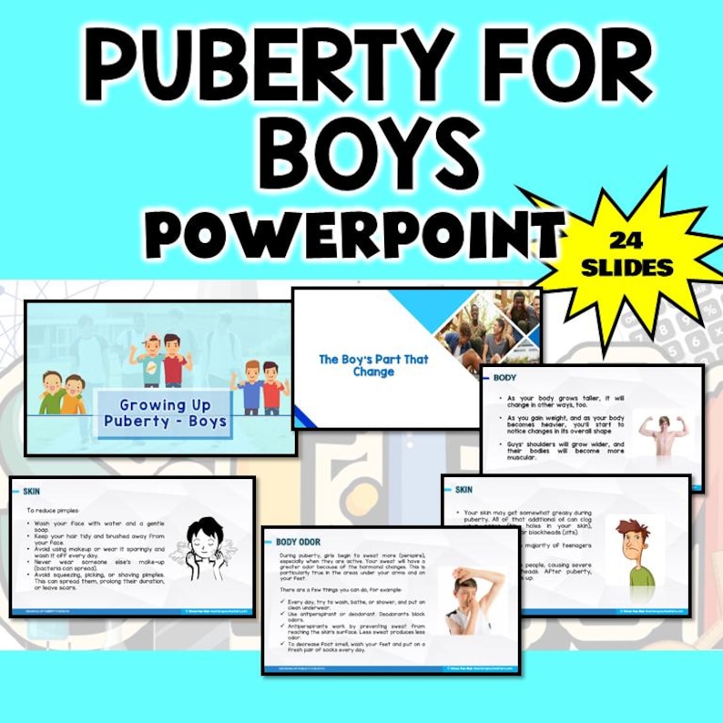 PUBERTY FOR BOYS Bundle | Lesson Plan | Powerpoint Guide | Worksheets ...