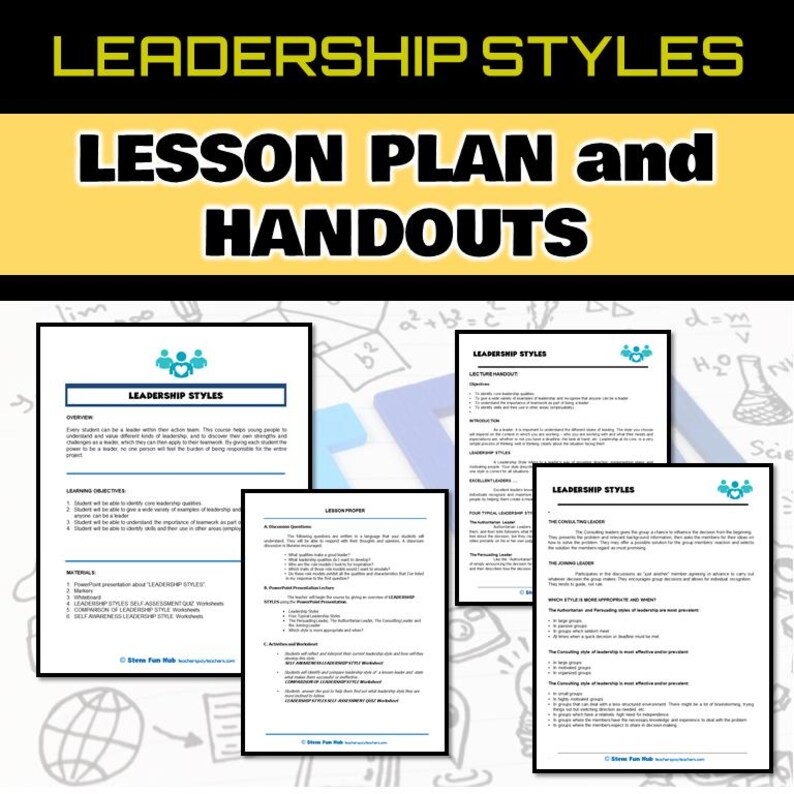 Leadership Styles Lesson Bundle: SEL Activities, Teens Curriculum ...