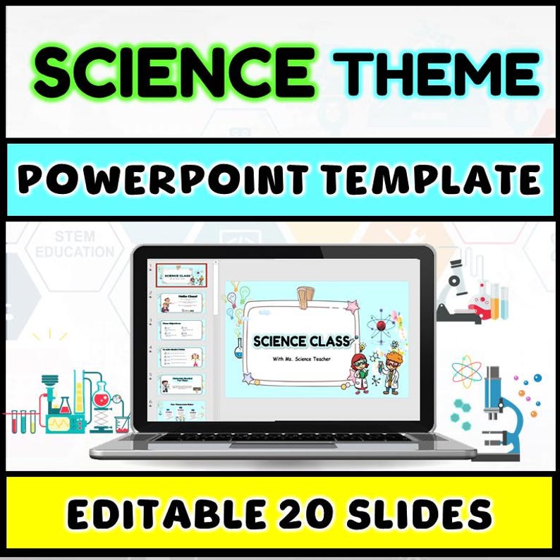 Science Powerpoint Template: Editable Classroom Slides (digital ...