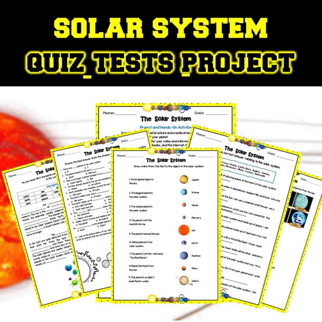 SOLAR SYSTEM Planets Seasons Earth Worksheets - Etsy
