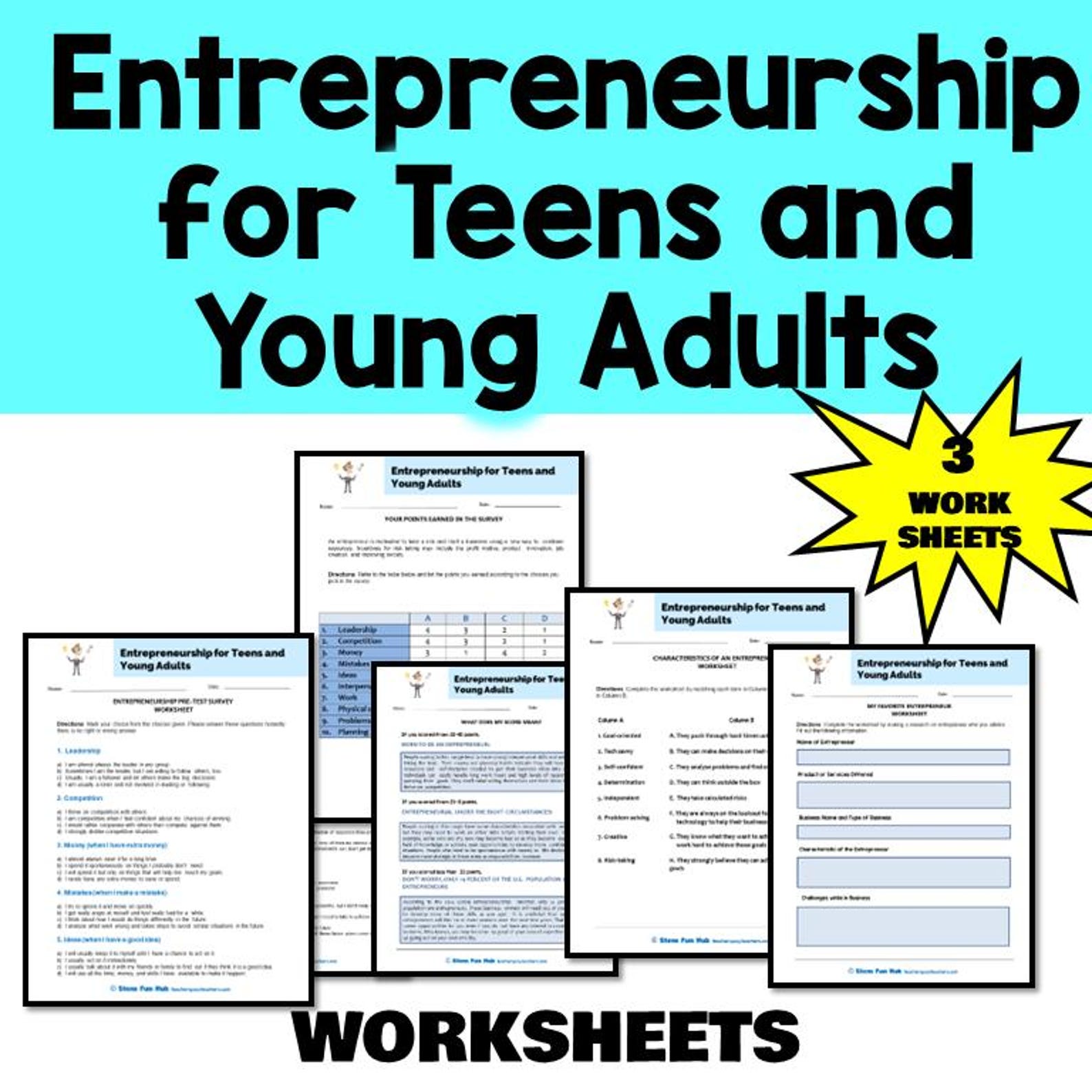 Entrepreneurship Lesson Bundle for Teens: Business Planning, Financial ...