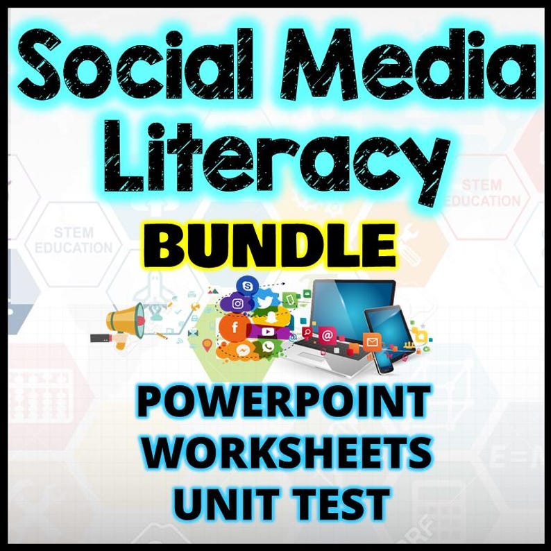 Social Media Safety and Literacy Lesson Bundle, Printables, Instant ...