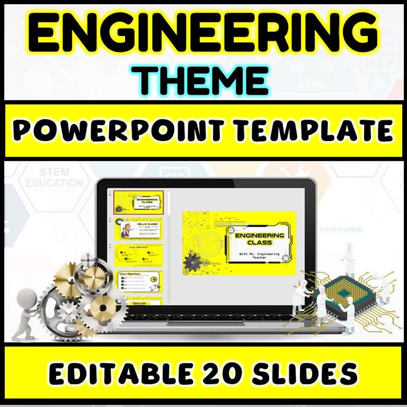 Engineering Powerpoint Template for Teachers Editable Slides for STEM ...