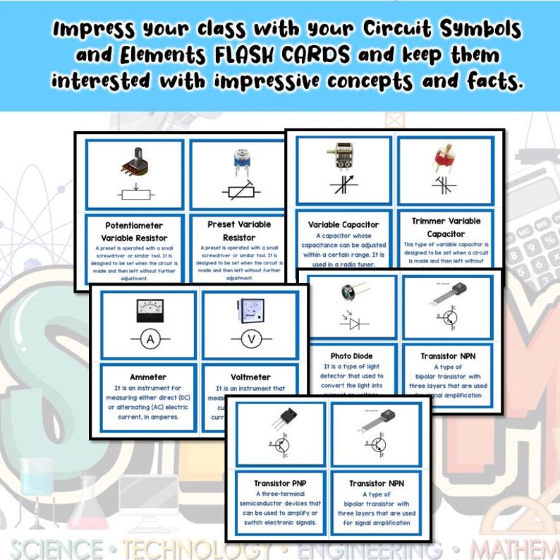 Electronics Circuit Symbols Lesson: STEM Worksheets, Unit Test (digital ...