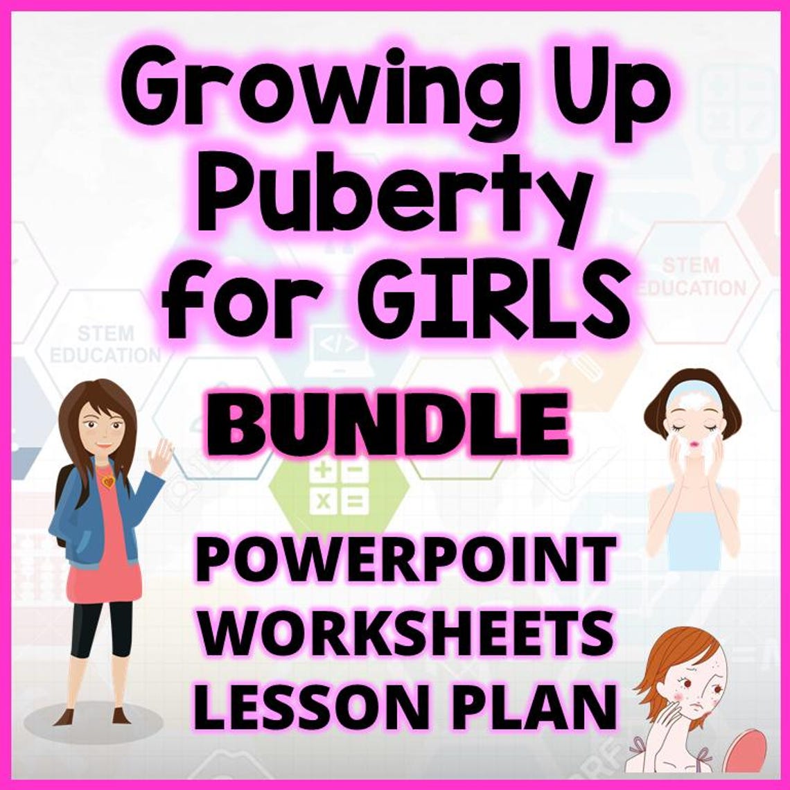 PUBERTY FOR GIRLS Bundle | Lesson Plan | Powerpoint Guide | Worksheets ...