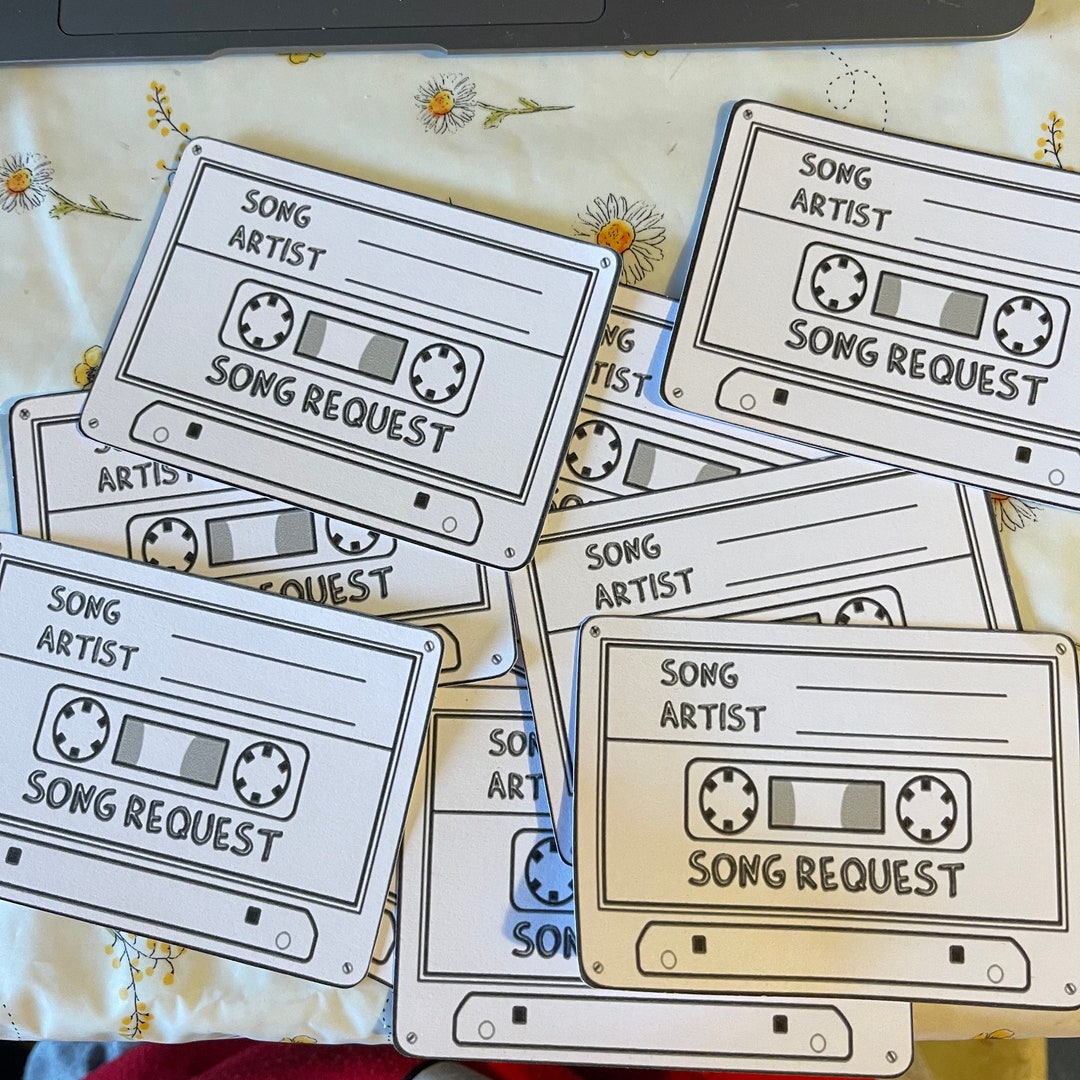 Song Request Cards, Wedding, Invitations, Retro Cards, - Etsy