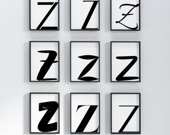 Initial Z Wall Decor - Etsy