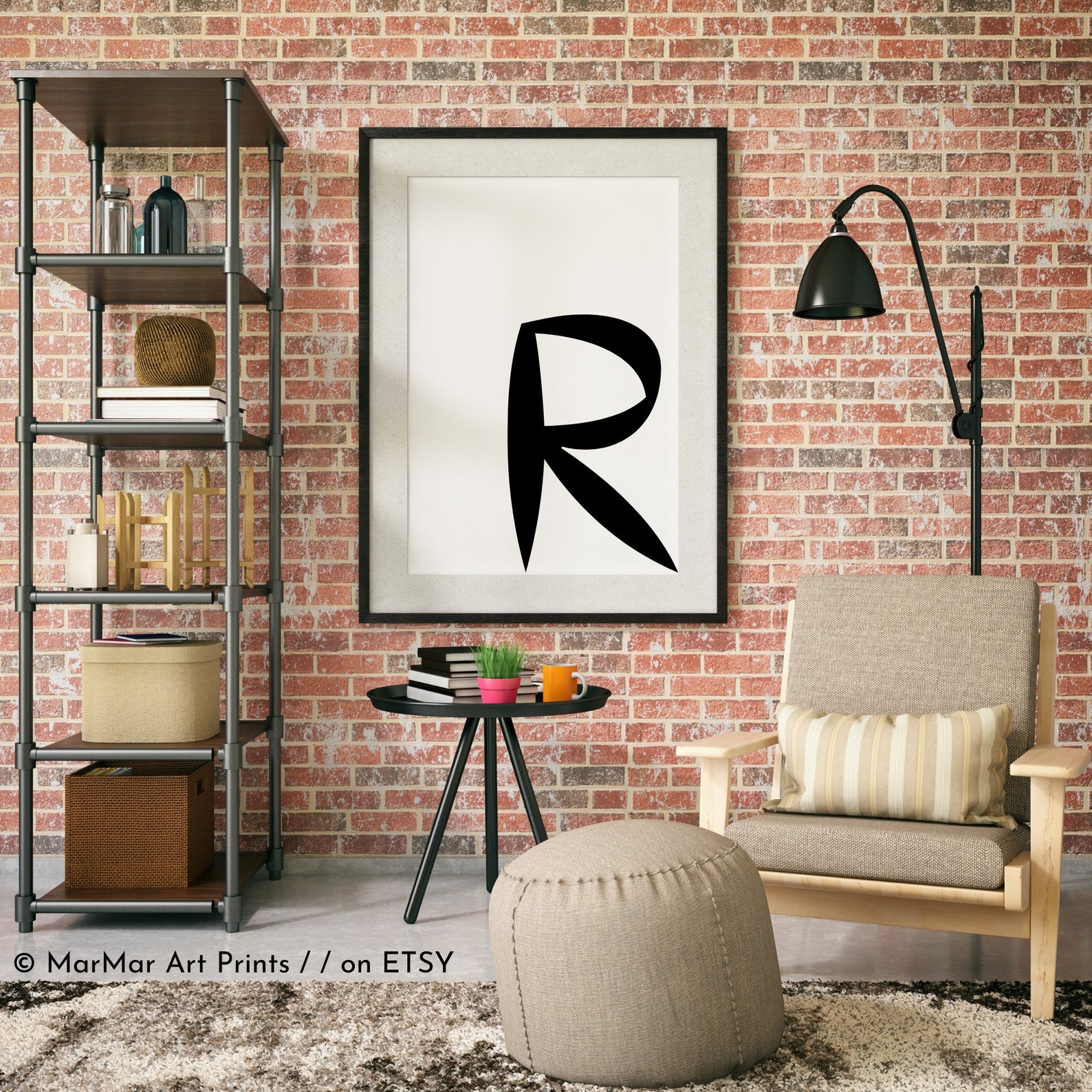 Letter R Wall Decorscandinavian Print Minimalist Wall Art - Etsy