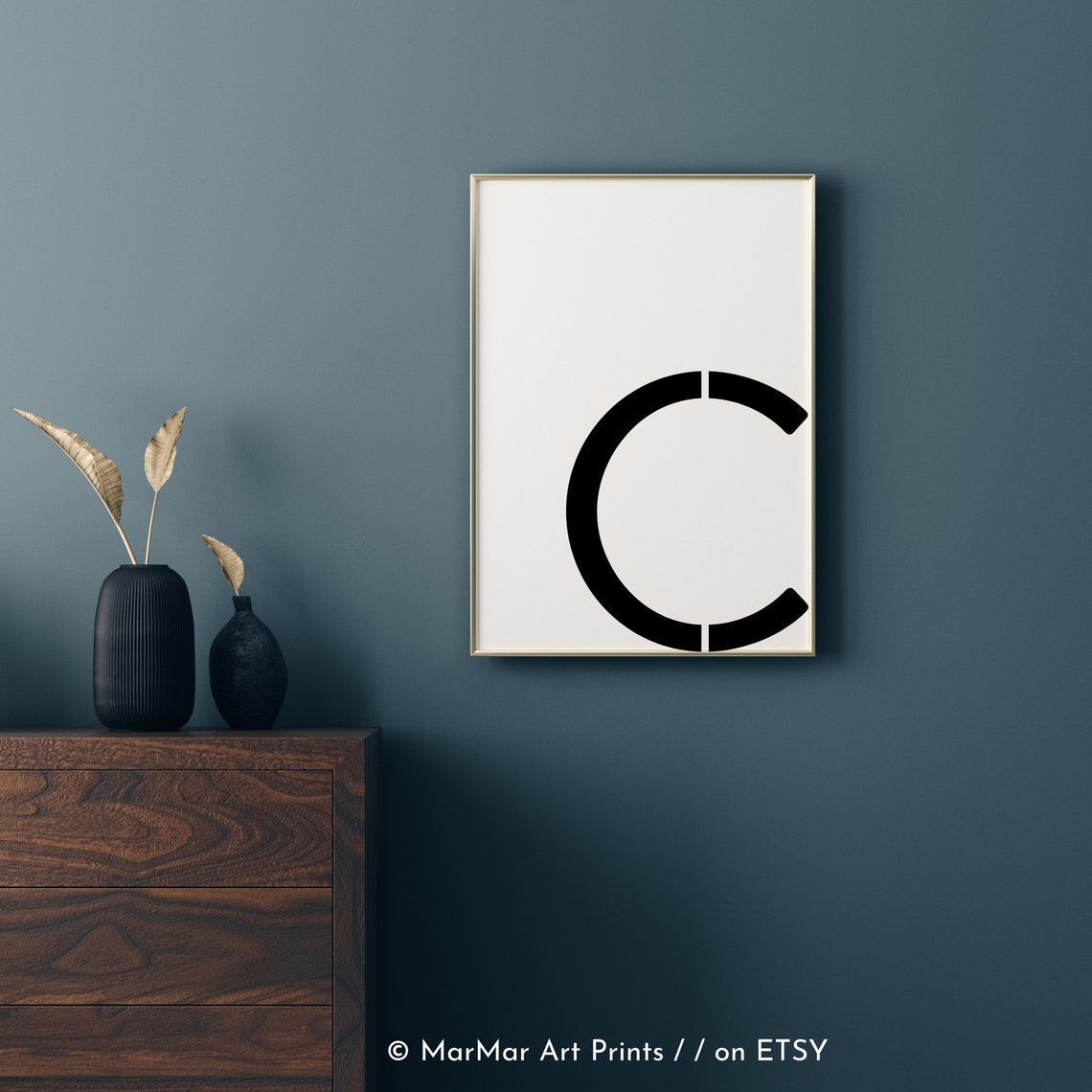 Letter C Printable Wall Art, Printable Set of 9, Alphabet Initial C ...