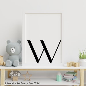 Alphabet Letter Printable Art w Initial - Etsy