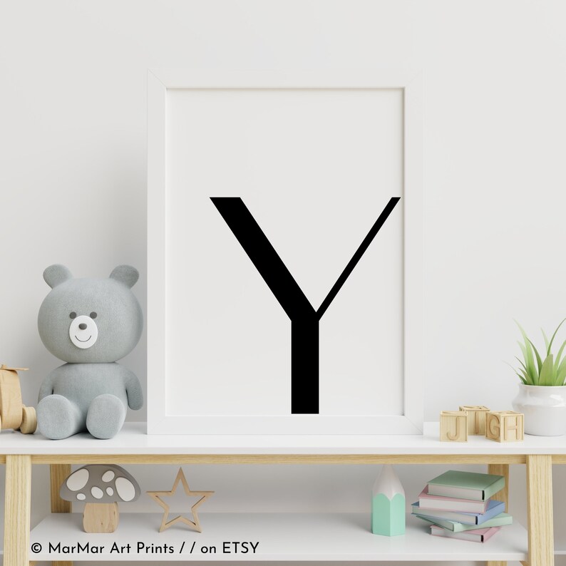 Printable Art: Letter y Poster Typography Poster - Etsy