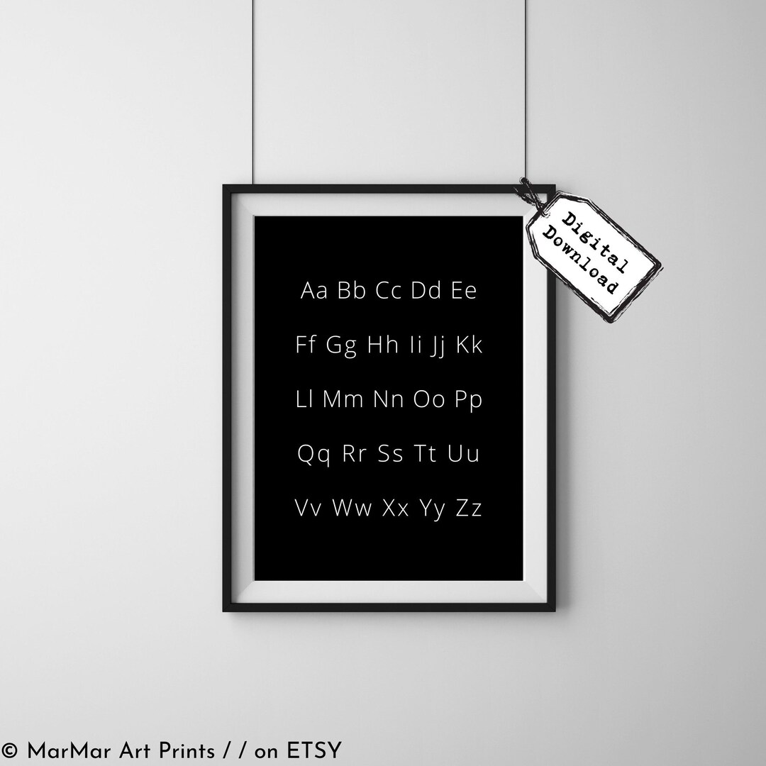 Alphabet Printable Art, ABC Poster, A to Z Poster, Abc Wall Art ...