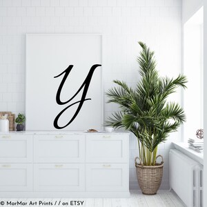 Printable Art: Letter y Poster Typography Poster - Etsy