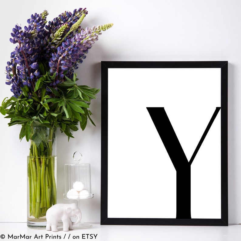 Printable Art: Letter y Poster Typography Poster - Etsy