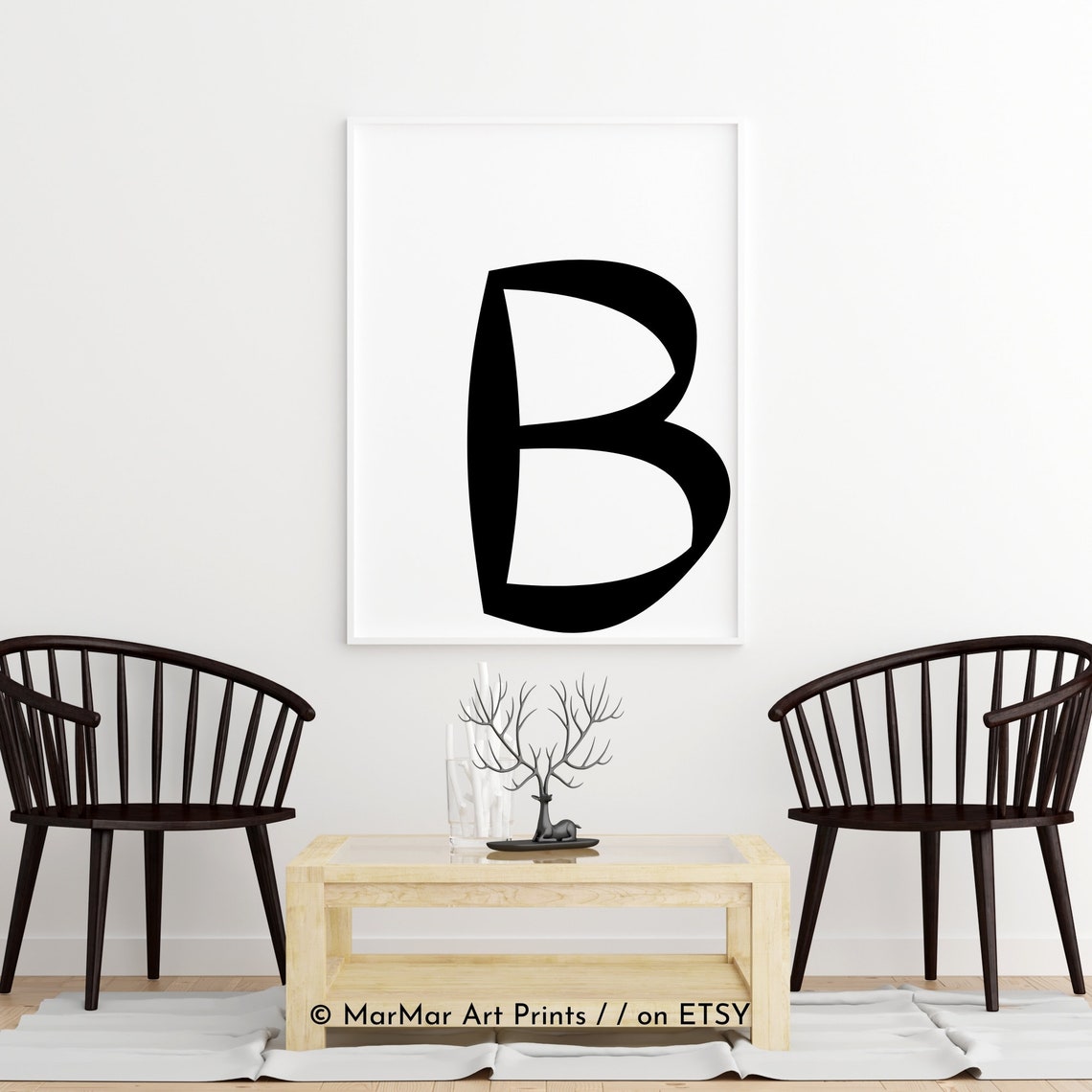 Letter B Printable Wall Art Printable Set of 9 Alphabet - Etsy