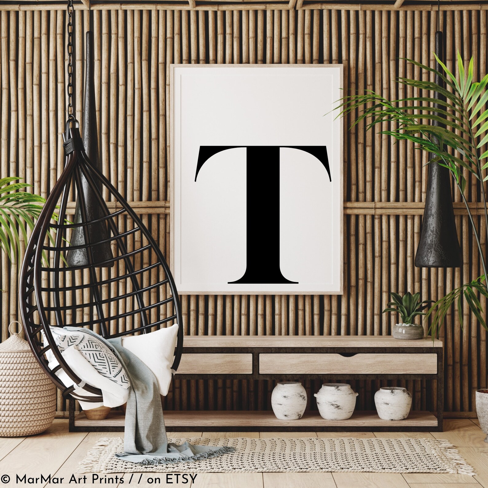 Printable Letter T, Monogram Letter Print, Nursery Decor, Minimalist ...