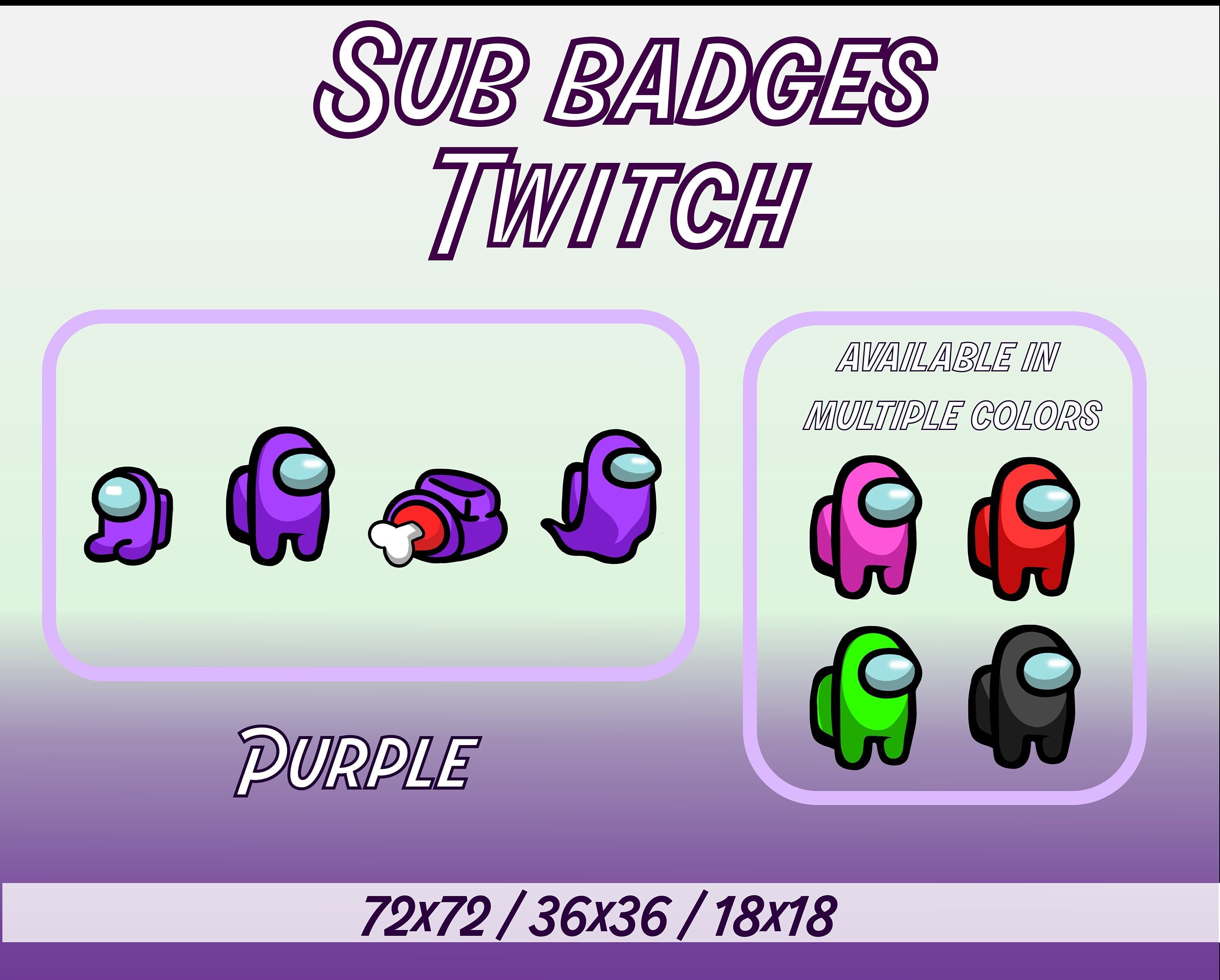 Among Us Twitch Sub Badges - Etsy
