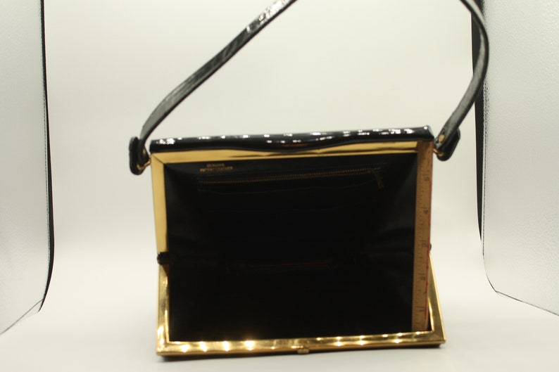 Vintage Black Patent Leather - Susan Gait Handbag - Etsy
